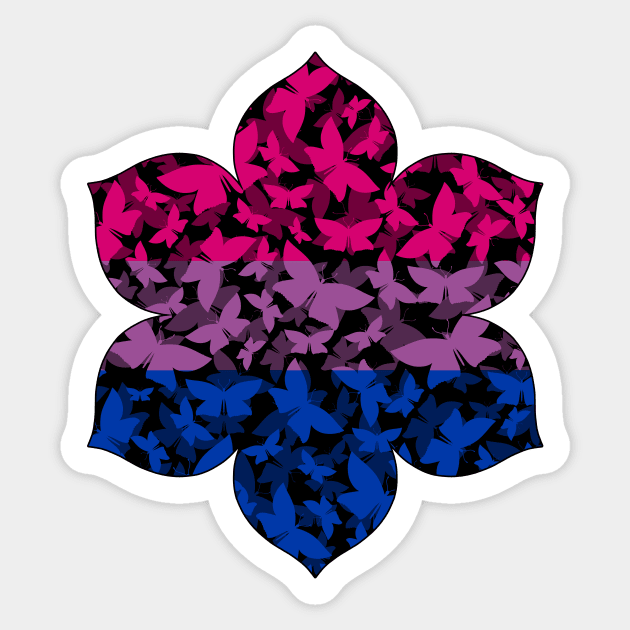 Veil of Butterflies, Pride Series - Bisexual - Stephanie Obrien - Sticker | TeePublic